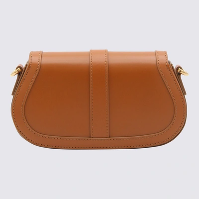 Versace Caramel Brown Leather Greca Goddess Shoulder Ba In Caramel ...
