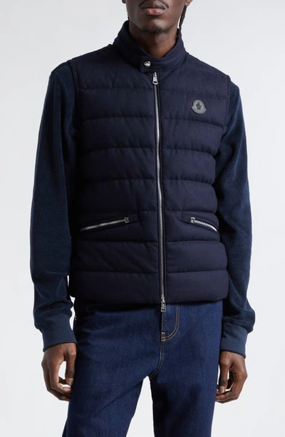 Moncler Gallienne Down Vest In Navy Blue | ModeSens