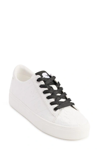 Karl Lagerfeld Cate Diamond Platform Sneaker In Bright White | ModeSens