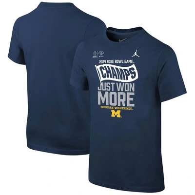 Jordan Brand Youth Navy Michigan Wolverines College Football Playoff 2024 Rose Bowl Champions ...
