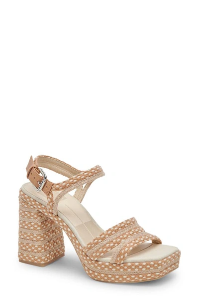 Dolce Vita Anissa Jute Platform Sandal In Natural Multi Raffia | ModeSens