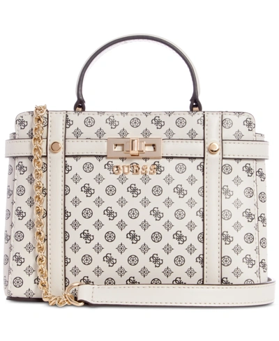 Guess Emilee 2 Compartment Mini Satchel In Stone Logo | ModeSens