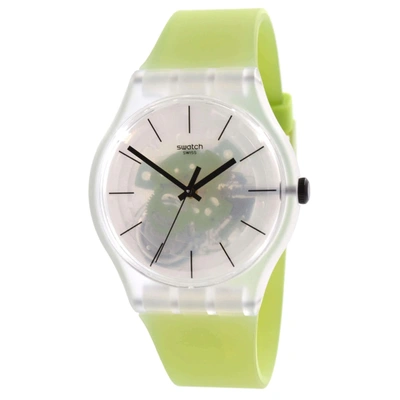 Swatch Women's Monthly Drops Transparent Dial Watch In Silver | ModeSens