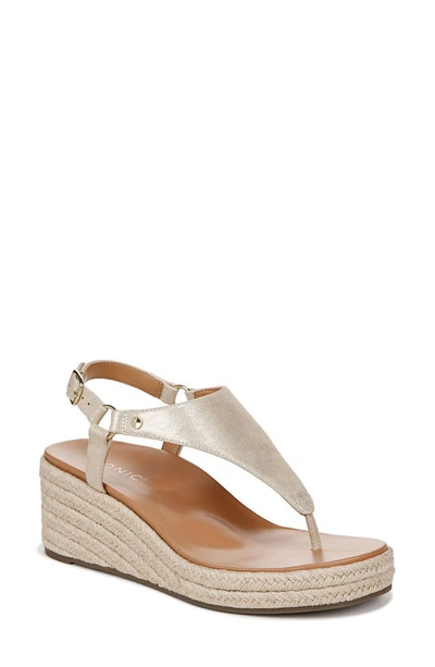 Vionic Kirra Wedge Espadrille Sandal In Gold | ModeSens