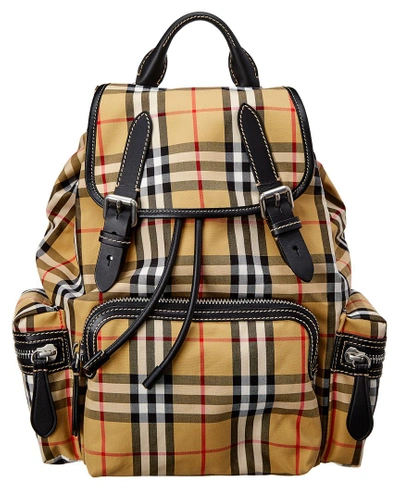 Burberry Medium Vintage Check Canvas & Leather Sailing Rutsack In ...