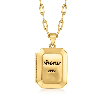 Ross-simons 18kt Gold Over Sterling "shine On" Locket Necklace With ...