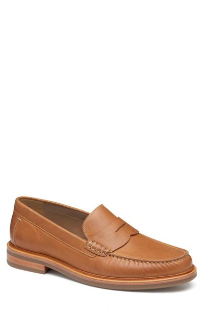 Johnston & Murphy Lyles Penny Loafer In Tan Full Grain | ModeSens