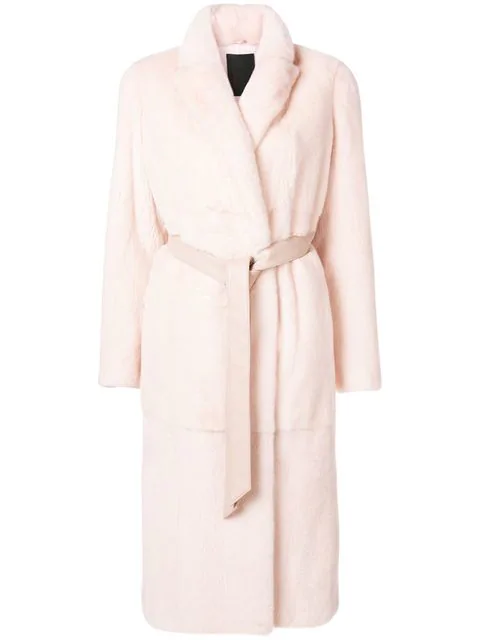 Liska Belted Mink Fur Coat In Rosa | ModeSens Liska Belted Mink Fur Coat In Rosa | ModeSens