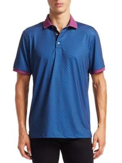 Greyson Icon Dotted Polo Shirt In Maltese Ruby | ModeSens