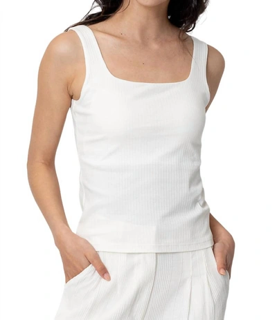 En Creme Square Neck Bra Top In White | ModeSens