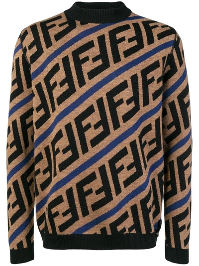 Fendi Ff Pattern Jumper - Brown | ModeSens