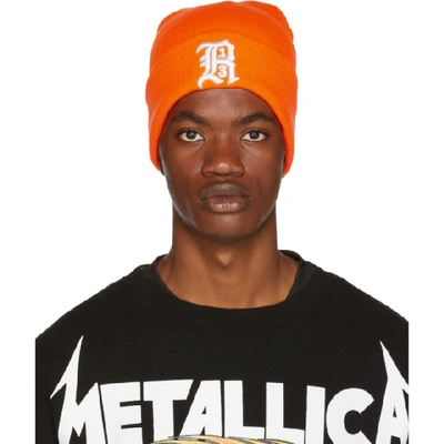 R13 Logo Embroidered Hat In Orange | ModeSens