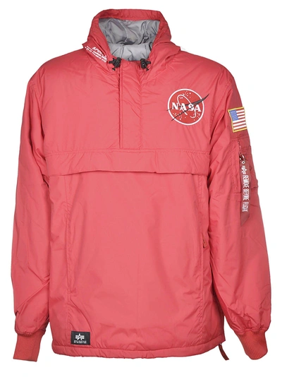 Alpha Industries Nasa Patch Hooded Jacket In Speed Red | ModeSens