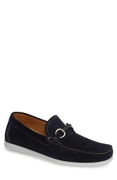 Magnanni Marbella Bit Loafer In Navy Suede | ModeSens