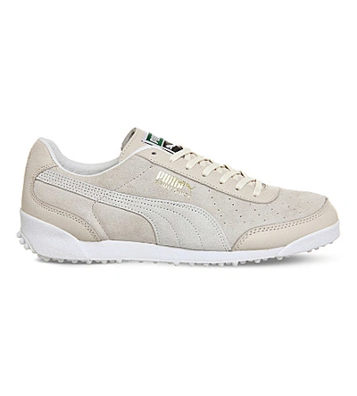 Puma Trimm Quick Suede And Leather Trainers In Birch Off White | ModeSens