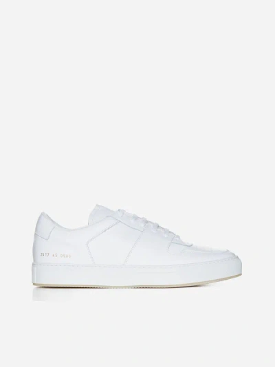 Common Projects Decades Leather Sneakers In White | ModeSens