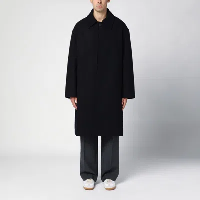 Studio Nicholson Single-breasted Coat In Navy Blue Wool | ModeSens