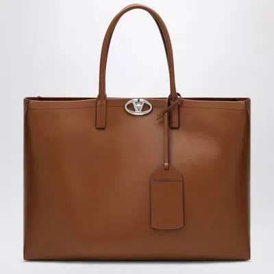 Valentino Garavani Tote Bag Large Vlogo The Bold Edition In Brown ...
